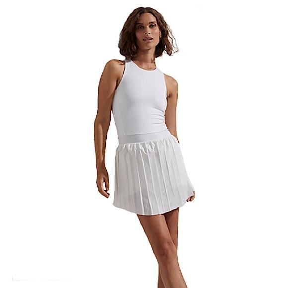Varley | Dresses | Varley White Pleated Mini Dress Nwt | Poshmark